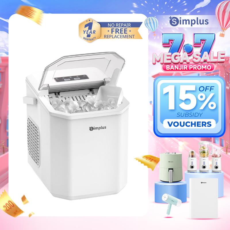 【7.7 SUPER DEALS & BONUS 】SIMPLUS Mesin Pembuat Es Otomatis 1.3L - Shop | Tokopedia