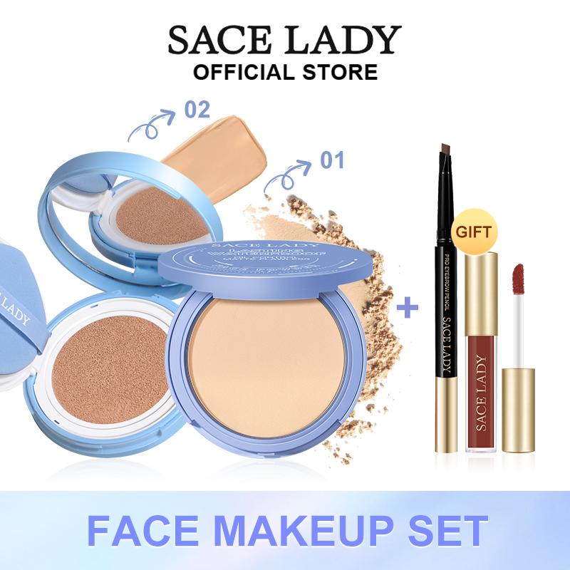 SACE LADY Face Make Up Set + Eyebrow pencil + Lip Matte Makeup - TikTok ...