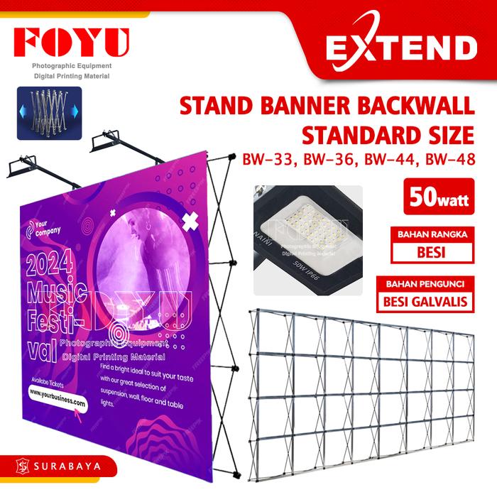 Promo Extend BW-33 BW-36 BW-44 BW-48 Stand Display Banner Poster Event ...
