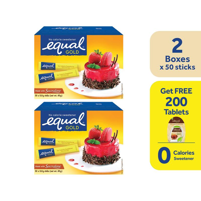 [B2G1] Equal Gold Zero Calorie Sweetener 50 Sticks x 2, FREE - TikTok ...