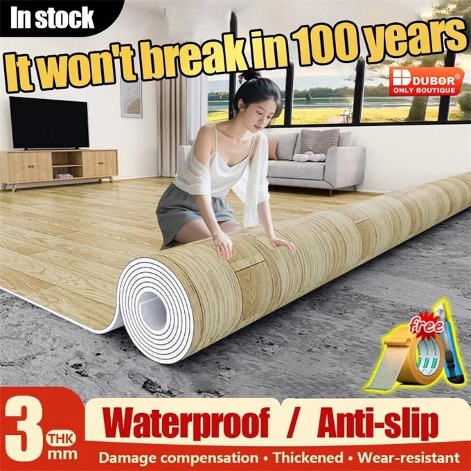 DUBOR 20M New Tech Silver-backed Linoleum Makapal Thicken Lenolium ...