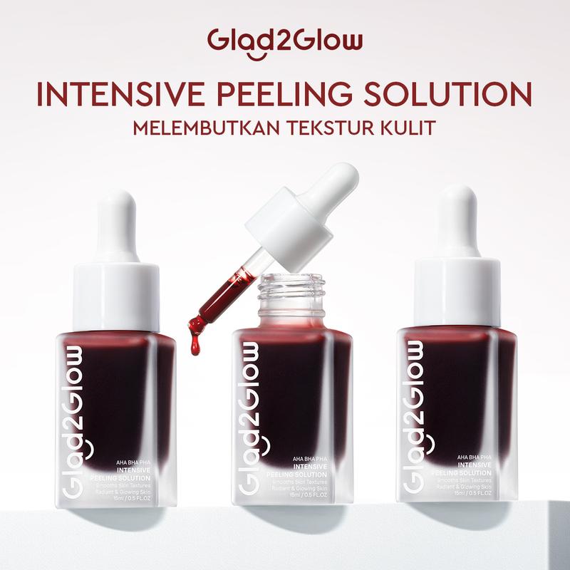 【3PCS】Glad2Glow Peeling Solution 15ml AHA BHA PHA INTENSIVE 1/2/3pcs - Shop | Tokopedia