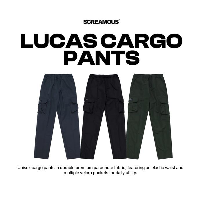 Promo Screamous Long Pants Cargo LUCAS Slim Fit - BLACK, 30 - Kota ...