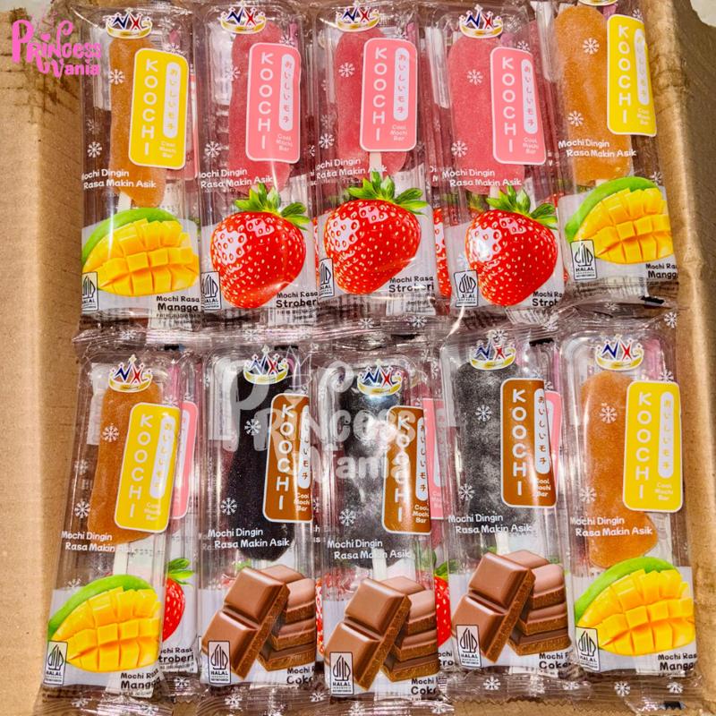 Koochi 30PCS KOOCHI COOL MOCHI BAR STIK KUE DINGIN RASA STRAWBERRY ...
