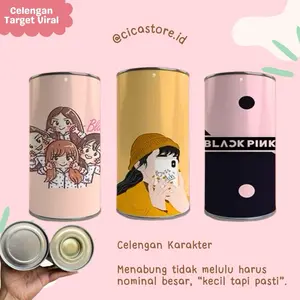 Celengan target VIRAL Medium Short/ Small MURAH BISA COD UK : Tinggi 14 ...