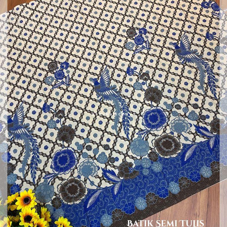 Kain Batik Semi Tulis / Batik Indigo / Batik Rembang / Batik Serat Kayu ...
