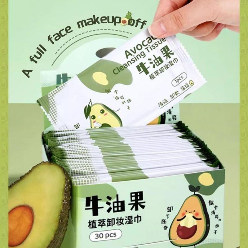 30pcs Avocado Makeup Remover Wipes Lip Makeup Remover Eye Makeup ...