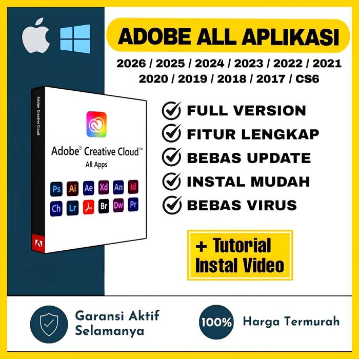 Jual KIN/Photoshopp,illustrator,Acrobat DC Pro,indesign / Premiere Pro ...
