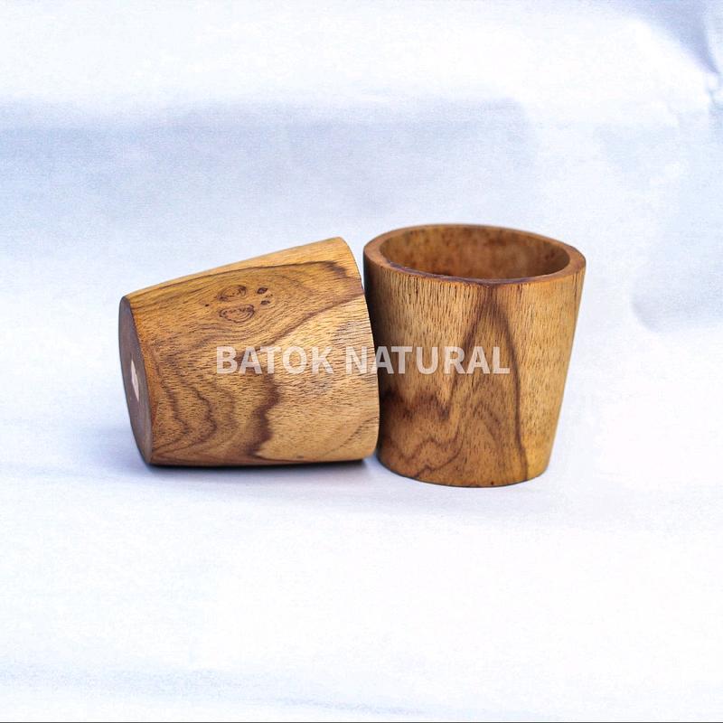 SLOKI CANGKIR MINUM KAYU JATI KERAJINAN KAYU FOODGRADE - Shop | Tokopedia