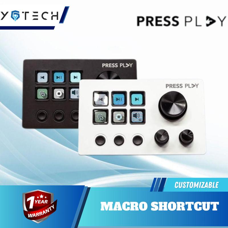 Press Play SHORTCUT Macro Pad Shortcuts Pad / Stream Deck / Streaming ...