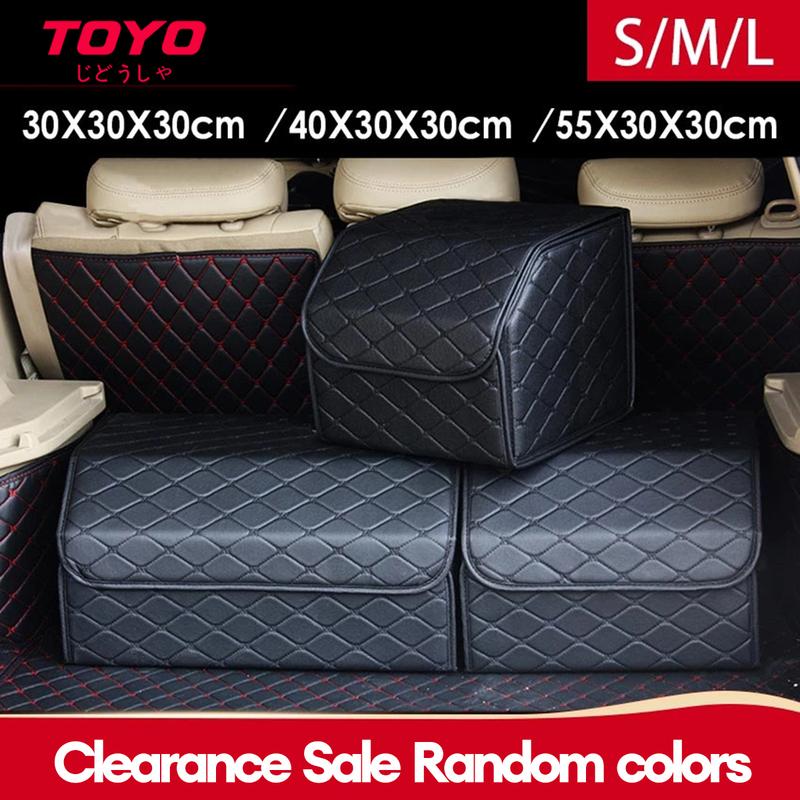 Large Capacity Car Trunk Storage Bag PU Leather Vehicle Organizer ...