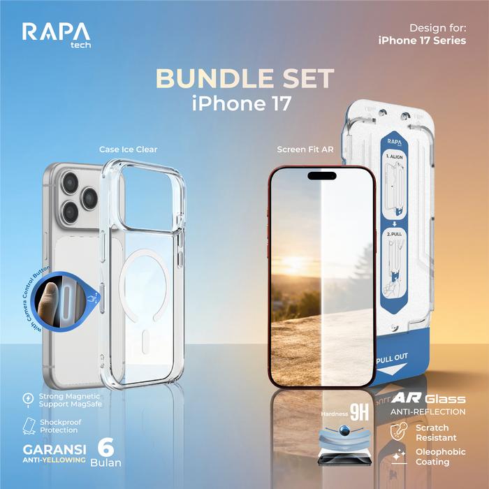 Promo [Set iPhone 17] RAPAtech Phone Case ICE with Nano Clear ...