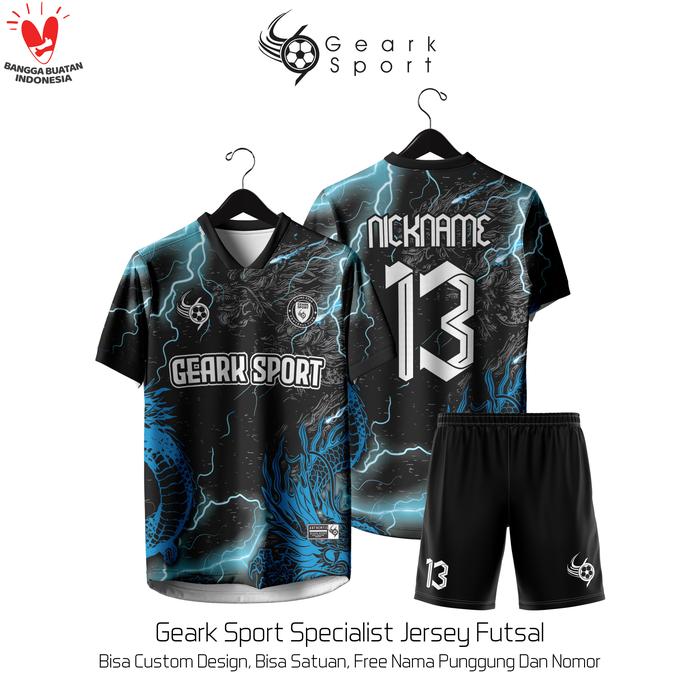 Promo Jersey Baju Futsal / Sepak Bola Terbaru Motif DRAGON THUNDER Full ...