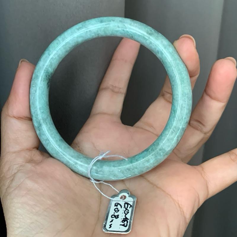 Natural Gelang Batu Jed Bangle Asli Original (Type A) Light Green ...