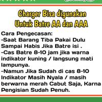 Jual Paket Batu Baterai Batre Cas Charger+Battery LED Isi Ulang AA/AAA ...
