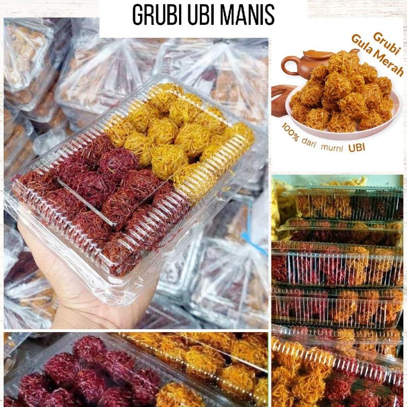 GRUBI UBI KREMES GRUBI BOLA ISI 42 Cemilan Manis Camilan Merah - Shop ...