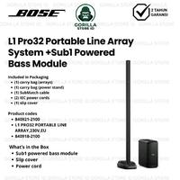 Jual Bose L1 Pro32 portable line array system + Sub1 Powered Bass ...