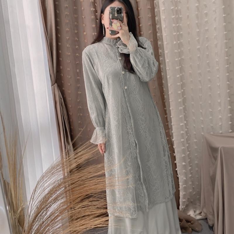 Nada Dress - Collection Vaeesan - Brukat - Outer - Busui - Hijab - Shop ...