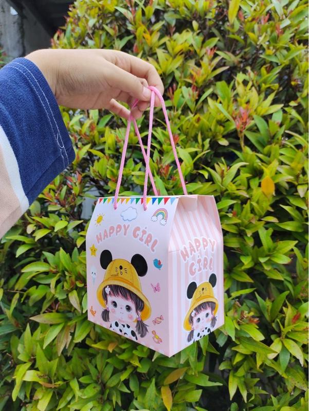 Isi 10 pcs - Box Snack ukuran Mini Hampers Ulang Tahun Anak Paper Bag ...