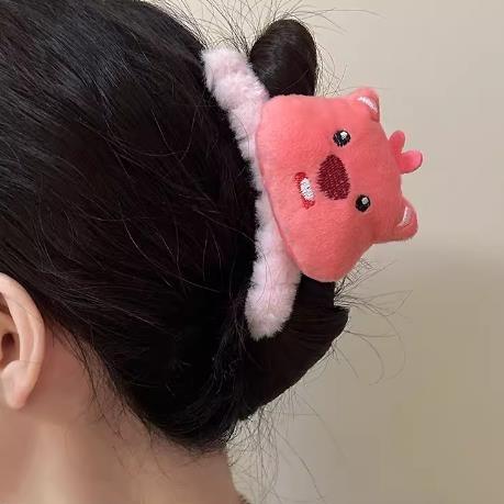 Cute Little Beaver Pink Hairband Loopy Plush Grasp Clip Girl - TikTok ...