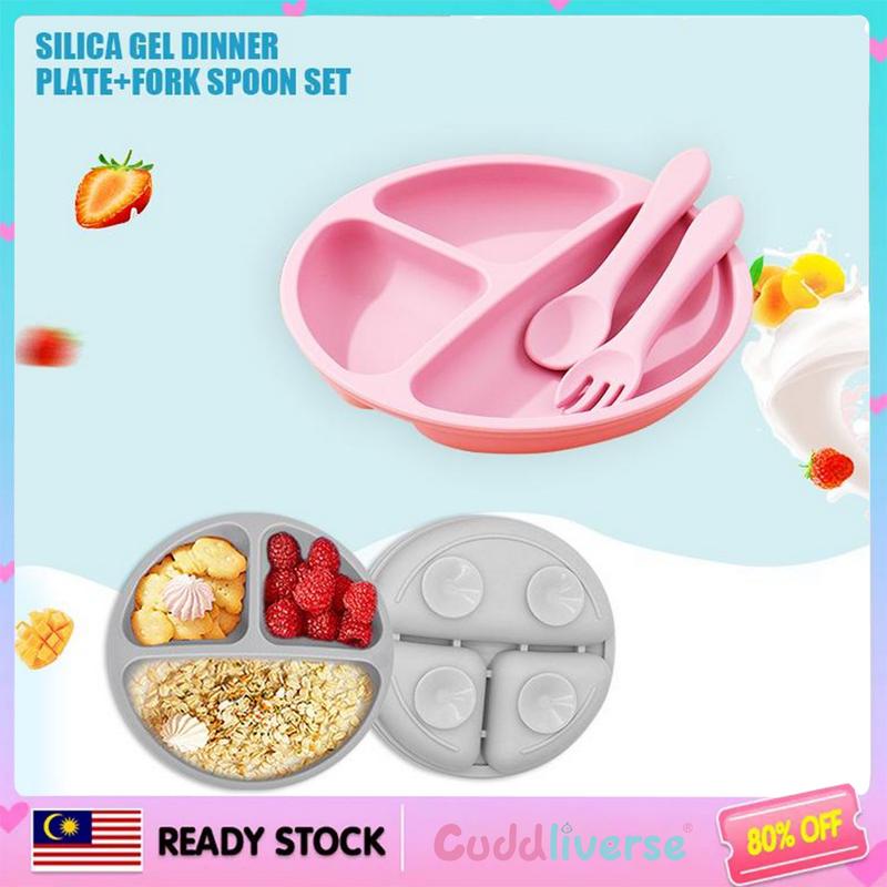 Pinggan Makan Bayi, Silikon, Reka Bentuk Senyuman, Empat Cawan - TikTok ...