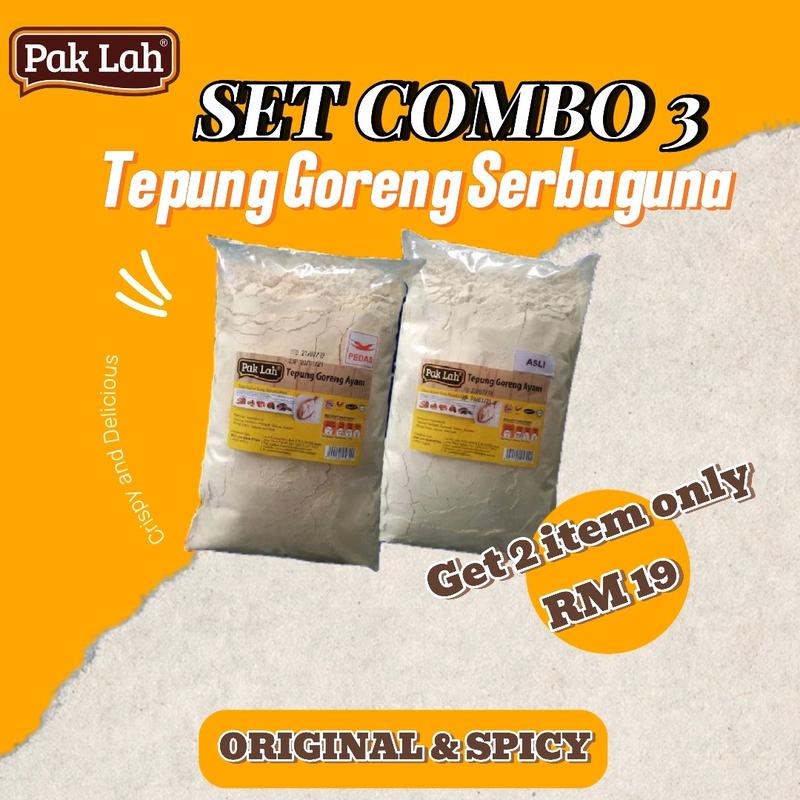 PAK LAH SET Combo 3 Tepung Goreng Serbaguna Asli & Pedas tepung ...