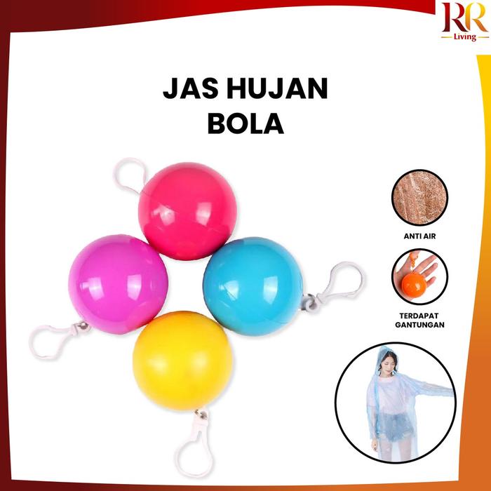 Promo [COD] RR C853 Jas Hujan Bola Plastik Gantung Warna Warni Anti Air ...