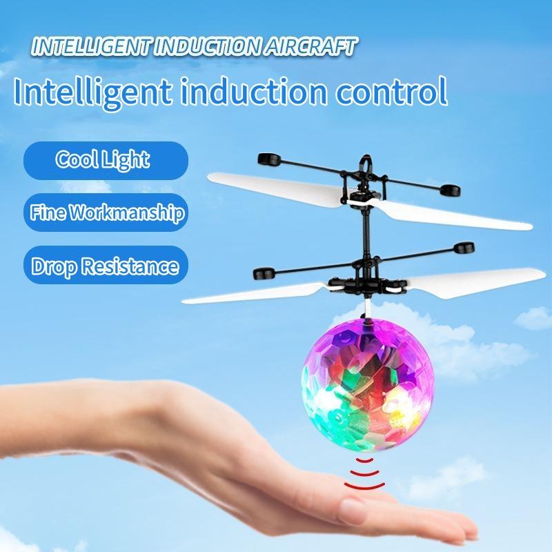 Children's Toy Remote Control Helicopter with Flash Crystal Flying ...