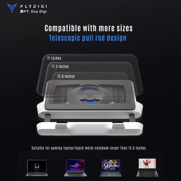 FLYDIGI BS2 / BS-2 PRO Laptop Cooling Pad RGB MAX 4000RPM Cooler Laptop Pendingin Laptop - BS 2 ...