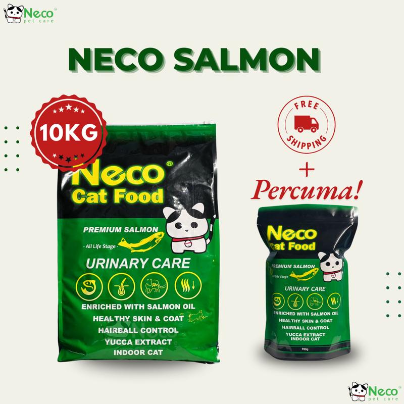 [PERCUMA PENGHANTARAN] Neco Salmon 10kg Makanan Kucing - Kualiti ...