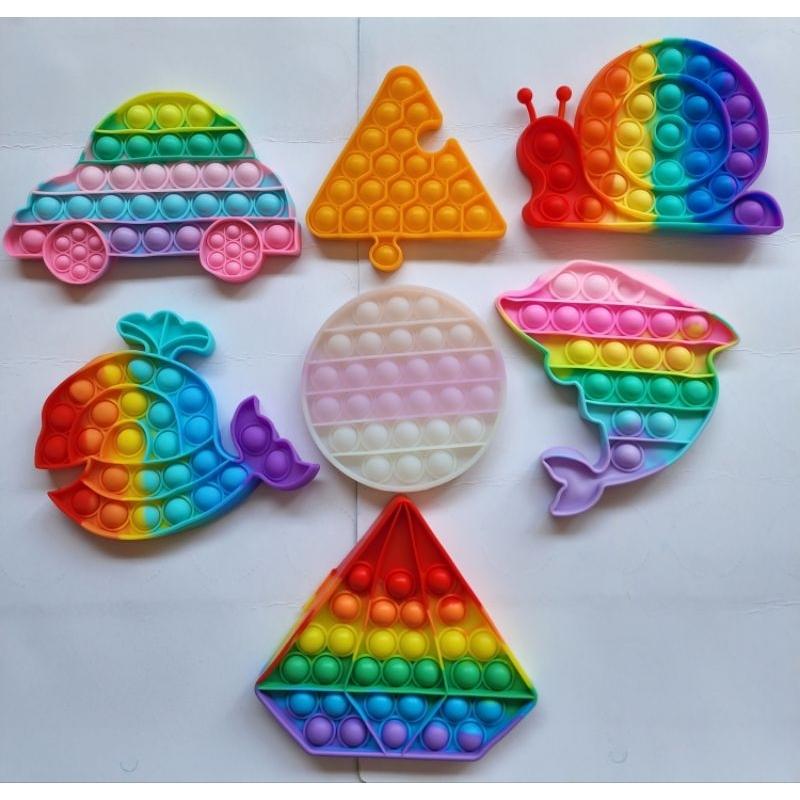 Pop it ter murah Mainan Anak Pop it Tie dye, polos, rainboW - Shop ...