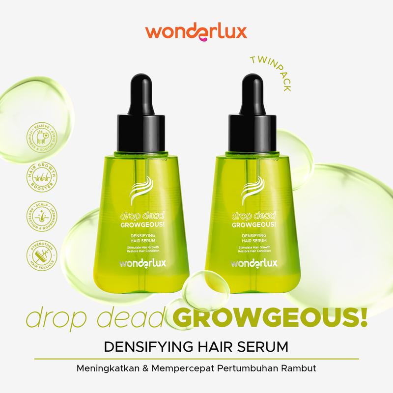 [TWIN PACK] Wonderlux Drop Dead Growgeous! Densifying Hair Serum Hair ...