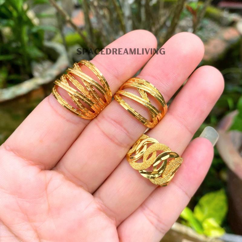Cincin Emas Suasa Gold Plated Ring 46 New Model - TikTok Shop Malaysia