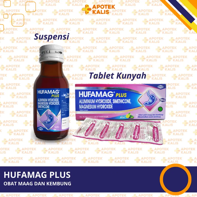 HUFAMAG PLUS UNTUK MENGURANGI GEJALA MAAG DAN KEMBUNG TABLET - Shop ...