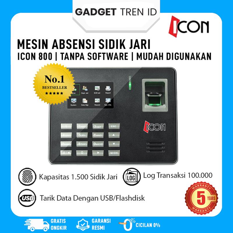 Mesin Absensi ICON 800 | Mesin Absensi | Fingerprint | Sidik - Shop ...