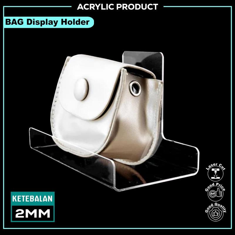 Stand Display Pouch Bag Akrilik Dudukan Tas Kecil Rak Dompet Mini AS105 ...