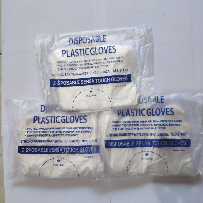Sarung Tangan PLASTIK Glove ISI 100 Per 1 Pack Disposable Plastic ...