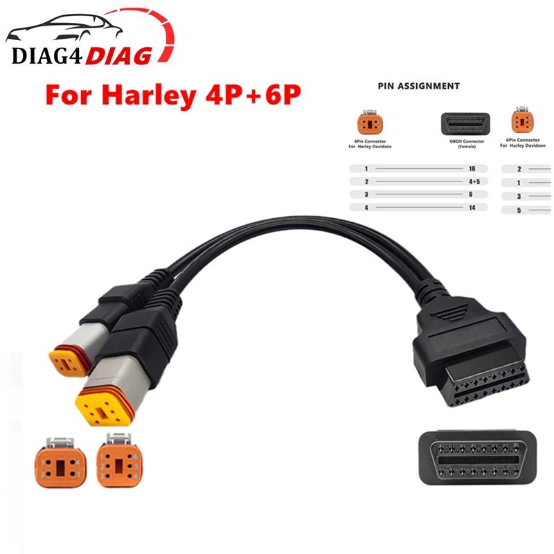 OBD2 Connector Motorcycle Cable Motobike Extension Cable OBDII Fault ...