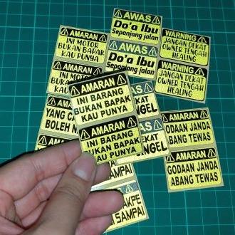 MINI SIZE STICKER AMARAN / AWAS / WARNING (PRINTING STICKER) - TikTok ...