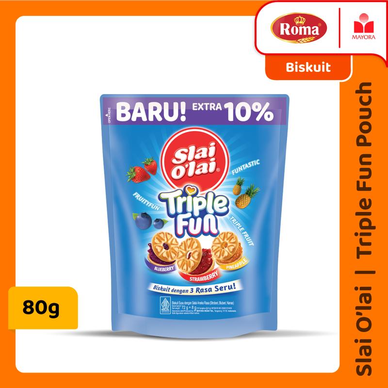 Roma Biskuit Slai Olai Triple Fun Pouch - Shop | Tokopedia