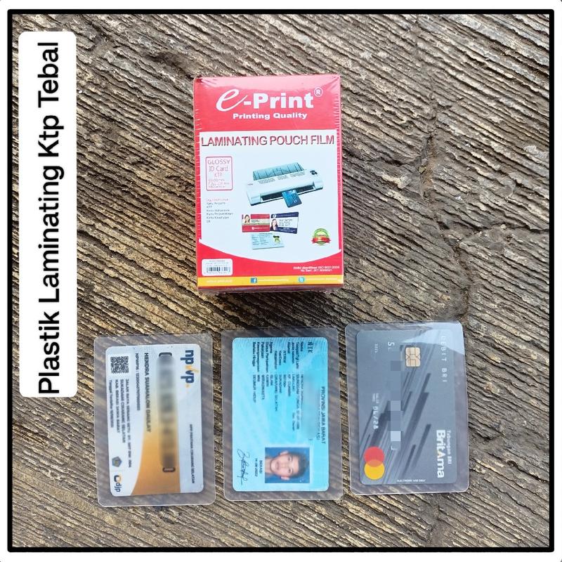 50 Lembar Plastik Laminating Ktp Tebal 250 Micron - Shop | Tokopedia