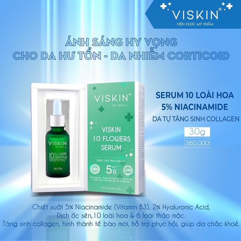 VSkin 10 Flowers Serum 5% Niacinamide tăng sinh collagen Skincare ...