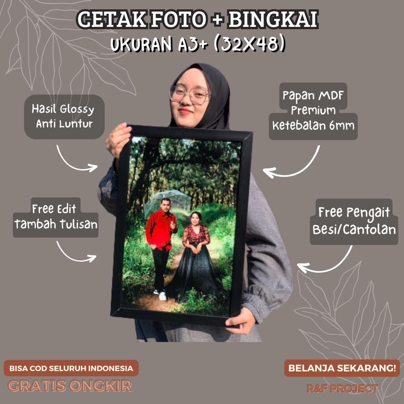 Cetak Foto + Bingkai Ukuran A3+ ( 32x48 ) Minimalist Kekinia - Shop ...