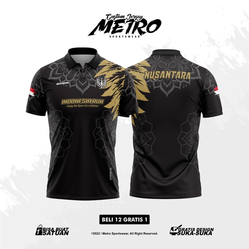 Jersey Running Nusantara Free Custom Design Full Printing Baju - Shop ...