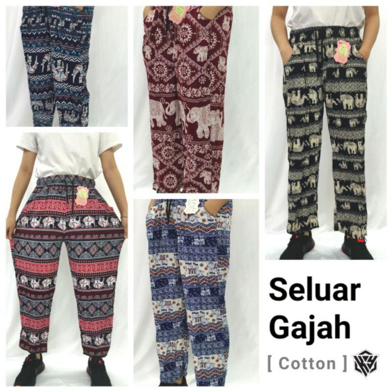 9033｜Fashion Long Pants Corak Batik Seluar Panjang gajah Getah - TikTok ...
