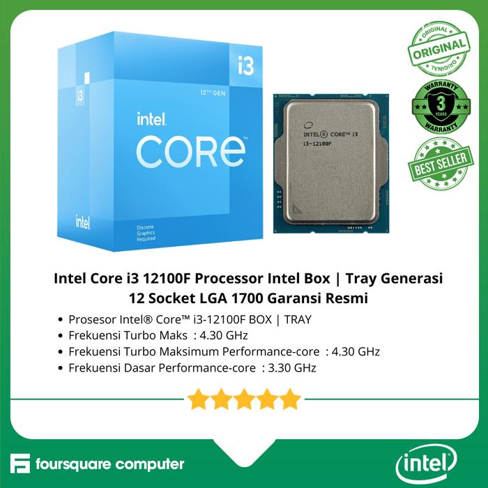 Jual Intel Core i3 12100F Processor Intel Box | Tray Generasi 12 Socket ...