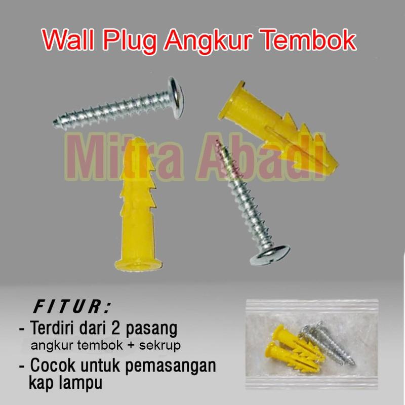 Angkur Tembok Wall Plug Sekrup Baut Dinding Tembok Gypsum Tutup - Shop ...