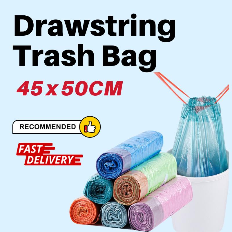 [SG] 75PC Drawstring Garbage Bag |Trash Bag | Rubbish Bag |Plastic Bag ...