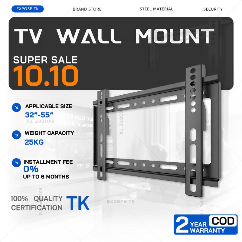EXPOSE pelekap dinding TV Universal Set Penuh dengan Skru 14"-42" Kaki ...
