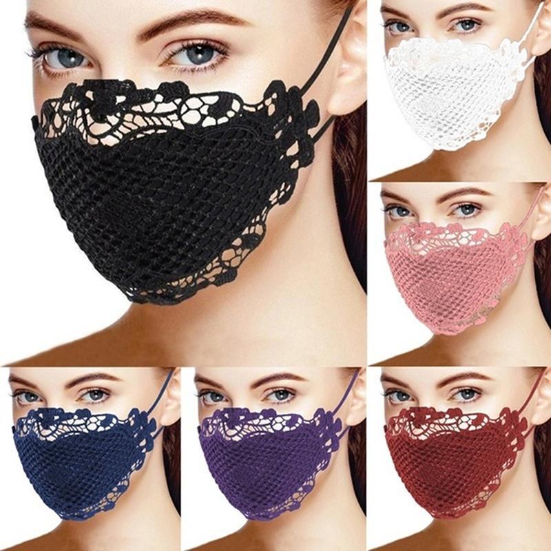 New Charming Stylish Brief Solid Lace Breathable Mouth Masks - TikTok ...